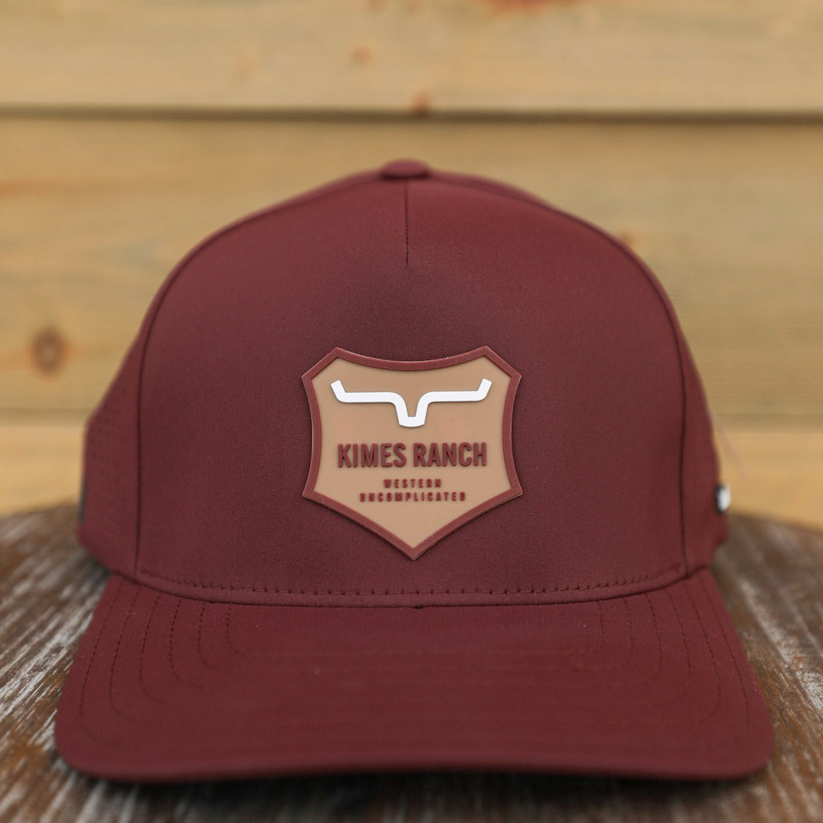 Vista Kimes Ranch Burgundy Flexfit Trucker Hat | Crooked Horn Company