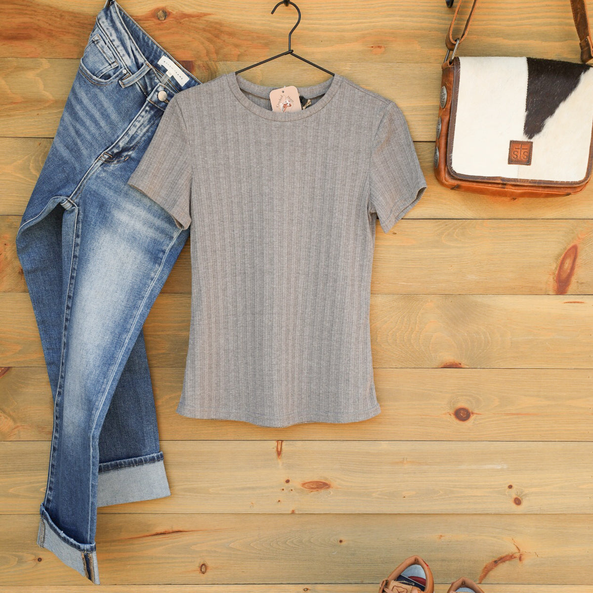 Osage Comfortable Short Sleeve Pointelle Iron Top | Crooked Horn Co ...