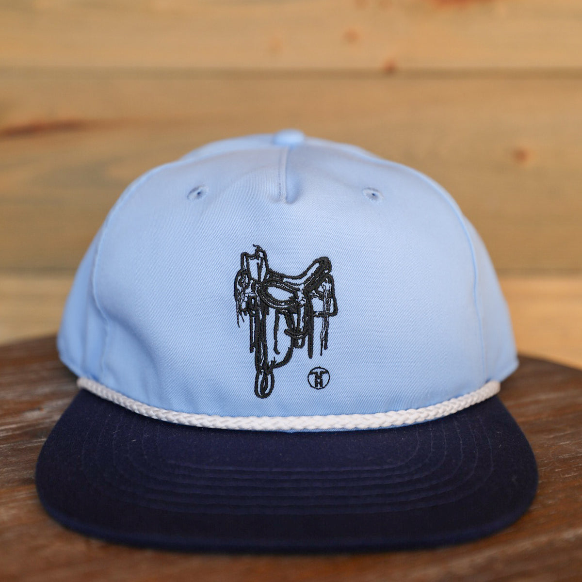 Saddle Up Blue Mid-Profile Trucker Hat | Crooked Horn Company