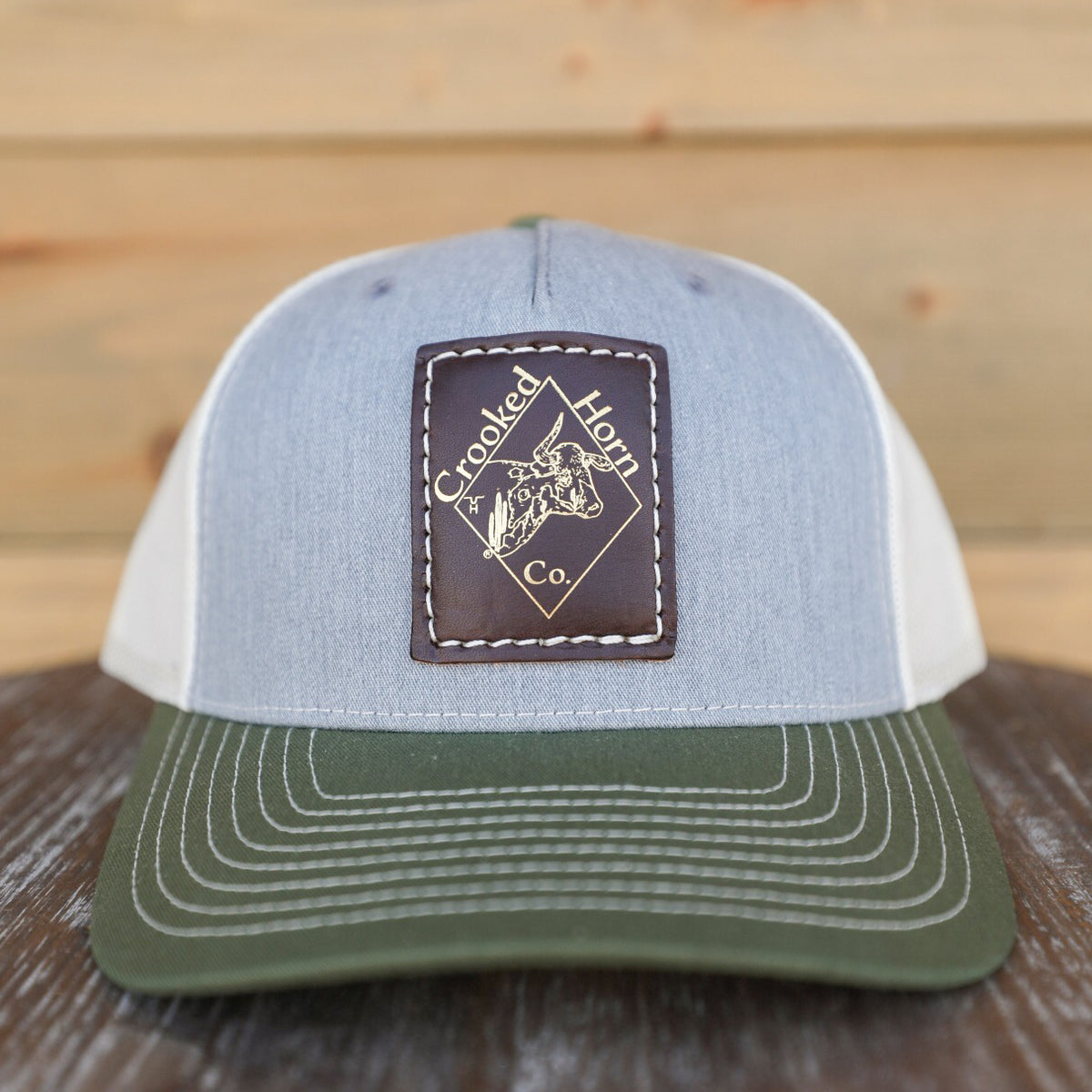 Gold Foiled Crooked Horn Company Leather Patch Hat | Crooked Horn Co