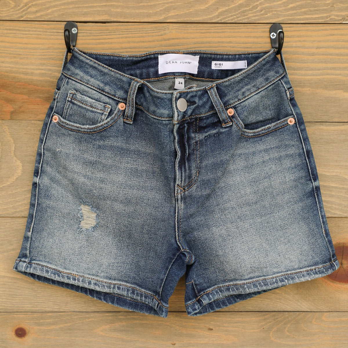 Gigi Dear John High Rise Faded Vintage Denim Shorts | Crooked Horn Co ...